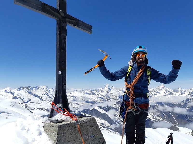 Allalinhorn, Via Ferrata and Perrons Traverse